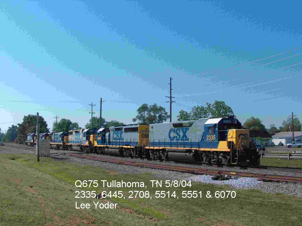 Herding the locals, Q675 backs to the train after picking up 6070 to take to Nashville for fueling